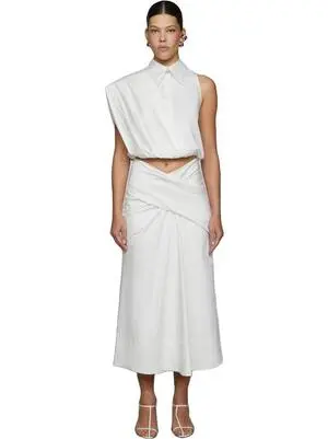ET OCHS Bryn Midi Skirt - White