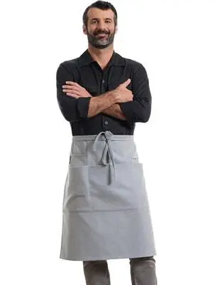 MEEMA Bistro Apron With Pockets Blue