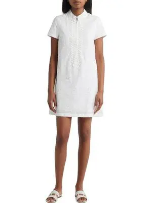 LILLY PULITZER® Mamie Eyelet Shift Dress - Resort White Out To Sea Eyelet