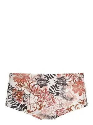 AMIR SLAMA Floral-print Swim Trunks - White