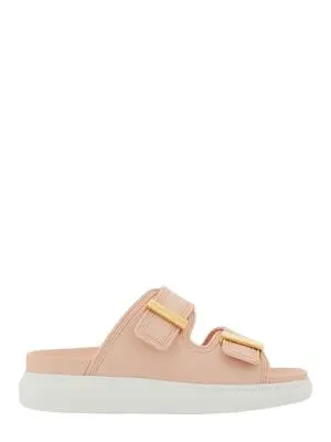 Alexander McQueen Flat Sandal With Buckle Detail - Pink