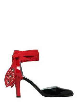 Valentino Garavani Studded Ankle Tie Pumps - Black