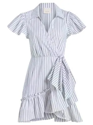 Cinq À Sept Mini Lila Striped Dress - White