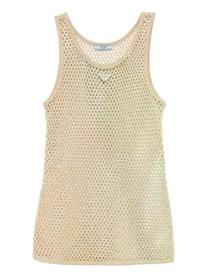 Prada Open-knit Tank Top - Neutrals