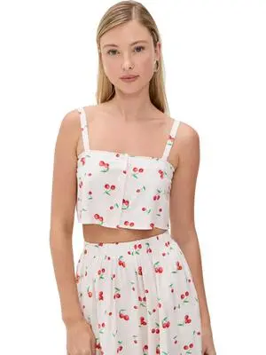 LE BOP Martha Cherry Print Top - Cherries