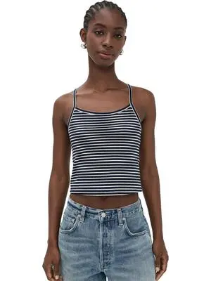 Joe's Jeans Striped Tank Top - White/navy Stripe