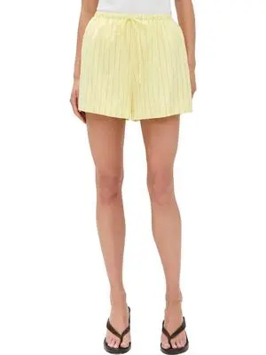 VRG GRL Striped Cotton Shorts - Citrus