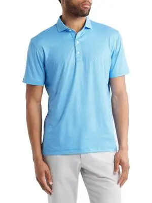 Johnnie-o Tundra Microprint Featherweight Performance Polo - Haze