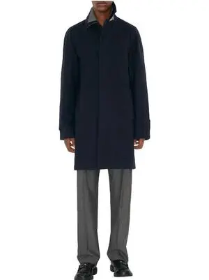 Burberry Mid-length Cashmere Car Coat - Navy