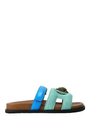 Kurt Geiger Eagle Cutout Slide Sandal - Blue Multi