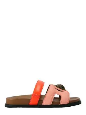 Kurt Geiger Eagle Cutout Slide Sandal - Orange/pink