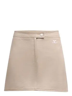 COURREGES Re-edition Vinyl Mini Skirt Gray