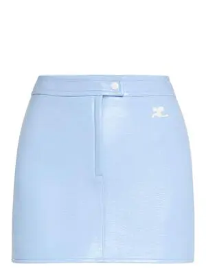 COURREGES Re-edition Vinyl Mini Skirt Ltblue