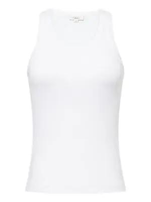 Vince Stretch-jersey Top - Optic White