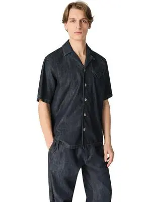 BOTTEGA  VENETA Rinsed Straight Denim Shirt - Indigo
