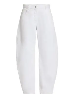 Alaïa Rounded High-rise Jeans - Blanc