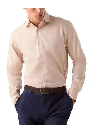 Robert Talbott Reynolds Double Twill Contemporary Fit Shirt Flax