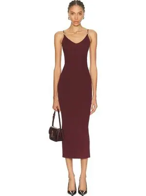 Versace Knit Midi Dress - Burgundy