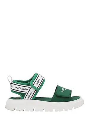 Dolce & Gabbana Sandals With Logo - Green