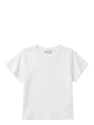 RENGGLI RENGGLI Cropped Cotton T-Shirt In White