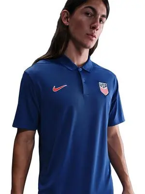 Nike Usmnt Victory Dri-fit Soccer Polo - Blue