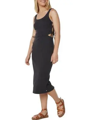 Roxy Surf Stoked Midi Dress Phantom Solid