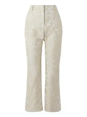 LA DOUBLEJ 24/7 Cropped Brocade Bootcut Pants
