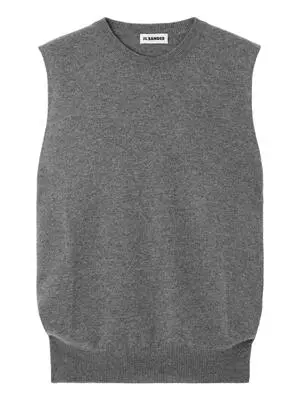JIL SANDER Cashmere Sweater Vest - Gray