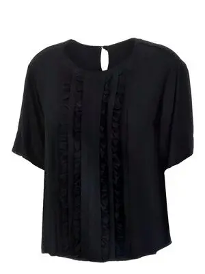 KAOS Ruffled Blouse - Black