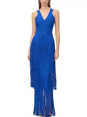 Herve Leger Brigitte Gown - Bright Blue