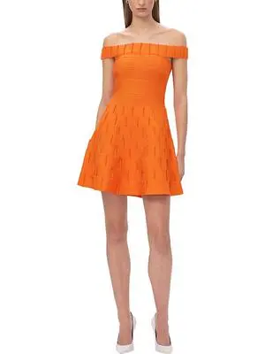 Herve Leger Catalina Mini Bandage Dress - Sunset