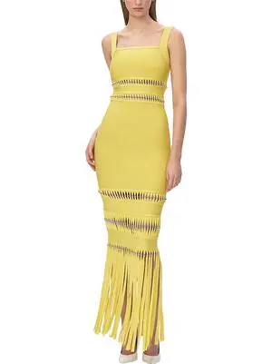 Herve Leger Ines Gown - Citron