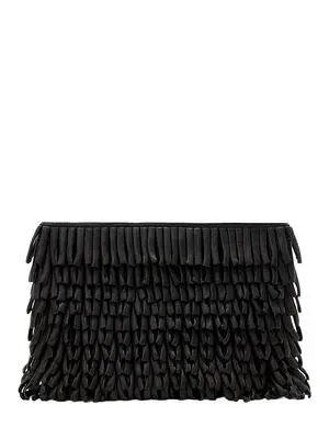 ALLSAINTS Bettina Fringe Clutch - Black