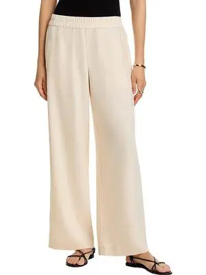T Tahari Wide Leg Pull On Pants - French Beige