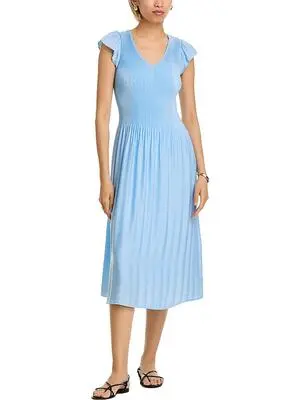 T Tahari Flutter Sleeve Midi Dress - River Drop