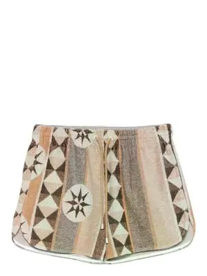 Loewe Abstract-print Shorts - Neutrals