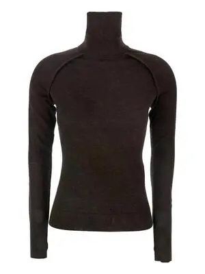 Victoria Beckham High-neck Jumper - Brown