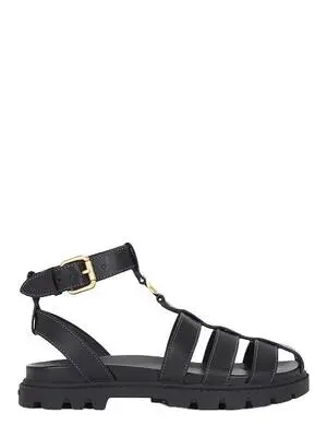 Coach Sculpted Fisherman Sandal - Black