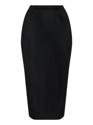 Issey Miyake Pleated Midi Skirt - Black