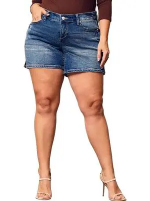 SLINK JEANS Mid-rise Denim Shorts - Willow