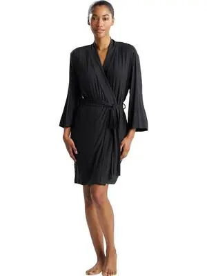 Natori Skye Rib Ease Wrap - Black