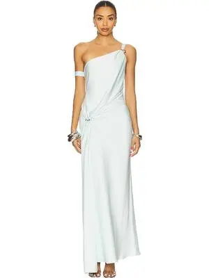 Misha Collection Horizon Satin Dress - Ice Blue