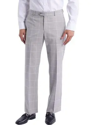 Berle Flat Front Stretch Wool Dress Pants - Pearl