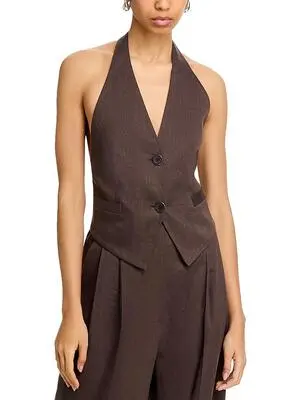 Helmut Lang Halter Vest - Espresso