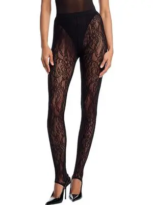 Wardrobe.NYC Lace Tights - Black