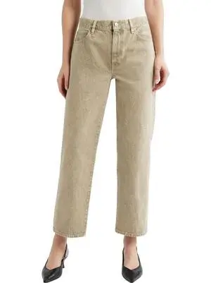 FRAME The Hang High Waist Ankle Straight Leg Jeans