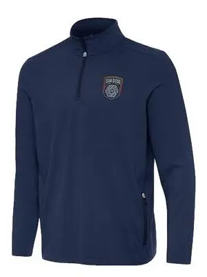 ANTIGUA Quarter-zip Pullover Top - Navy