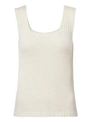 Khaite Wil Knitted Cotton Top - White