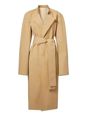 Khaite Lagden Cotton Gabardine Coat - Beige