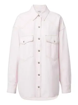 AGOLDE Lotta Denim Overshirt - Pink